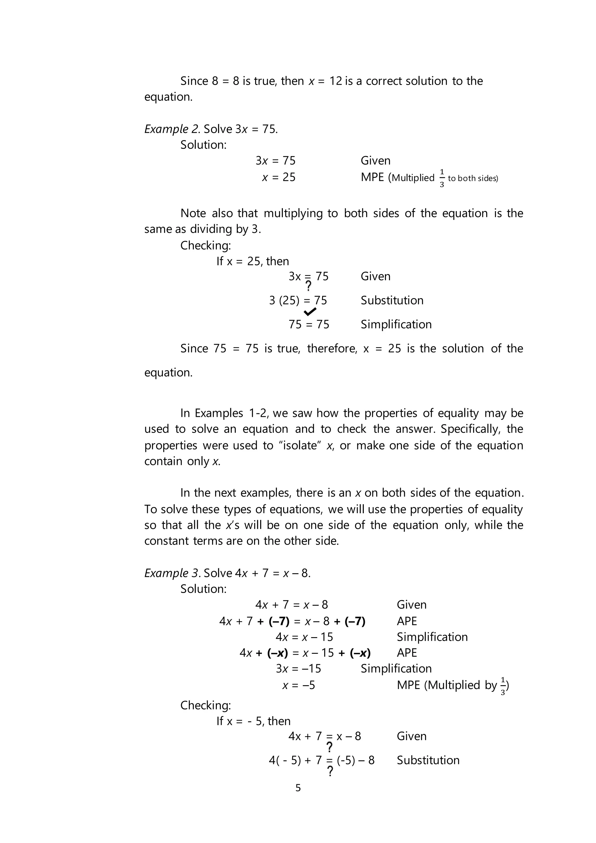 Contextualized Lesson Plan in Math 7 Linear Equation in One Variable | DOCX