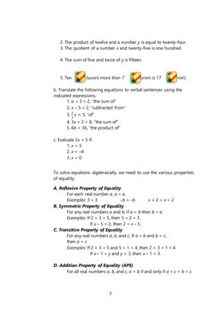 Contextualized Lesson Plan in Math 7 Linear Equation in One Variable | DOCX