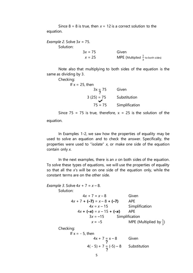 Contextualized Lesson Plan in Math 7 Linear Equation in One Variable | DOCX