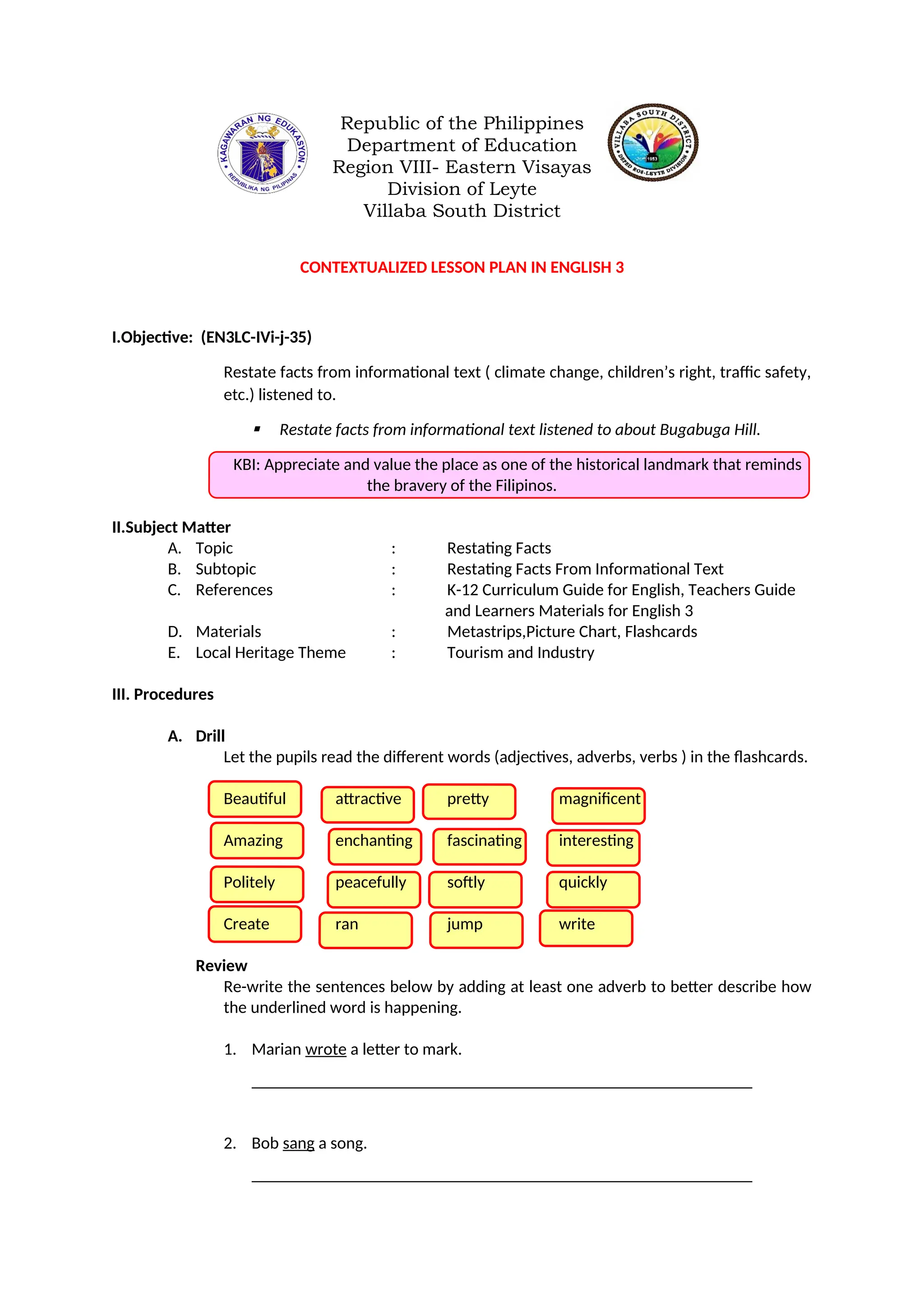 Contextualized Lesson Plan and Learning Activity Sheet .docx