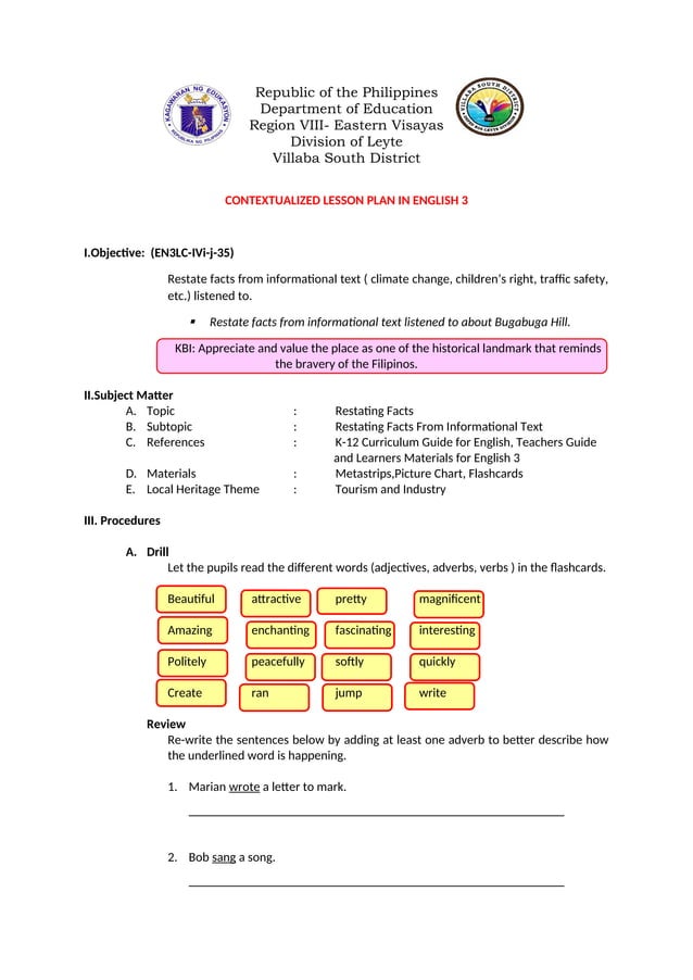 Contextualized Lesson Plan and Learning Activity Sheet .docx