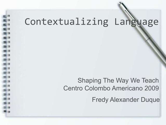 Contextualizing Language | PPT