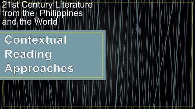 Contextual Reading Approaches.pptx | Biographies | Genres