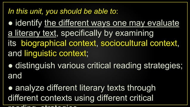 Contextual Reading Approaches.pptx | Biographies | Genres