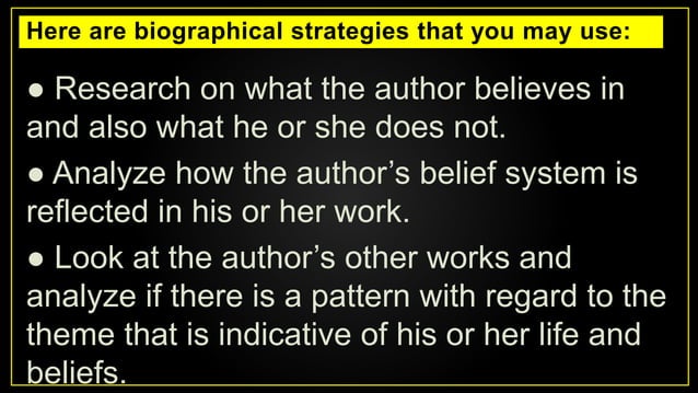 Contextual Reading Approaches.pptx | Biographies | Genres