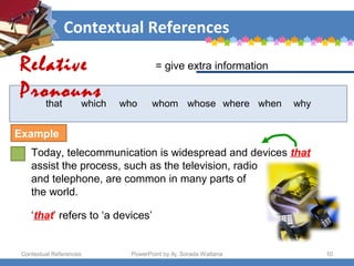 Contextual reference words | PPT
