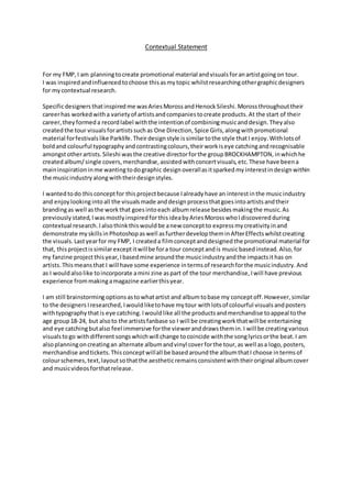 Y2 FMP Contextual Statement