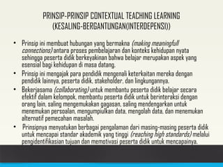 Contextual teaching learning | PPT