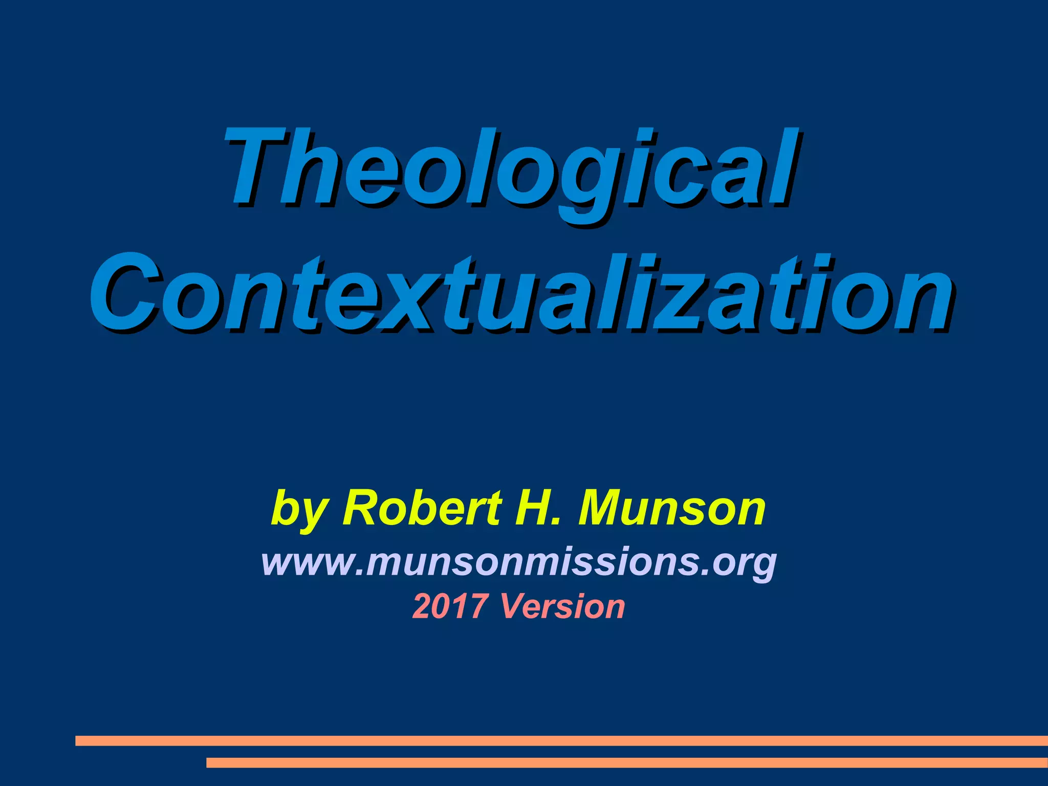 Contextual Theology | PPT