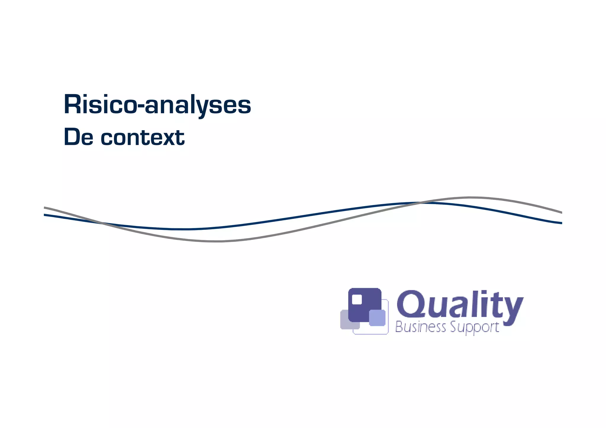 Context van risicoanalyse | PDF