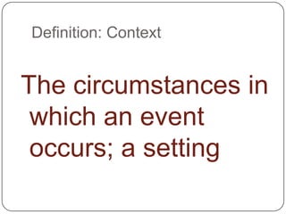 Determining Context | PPTX