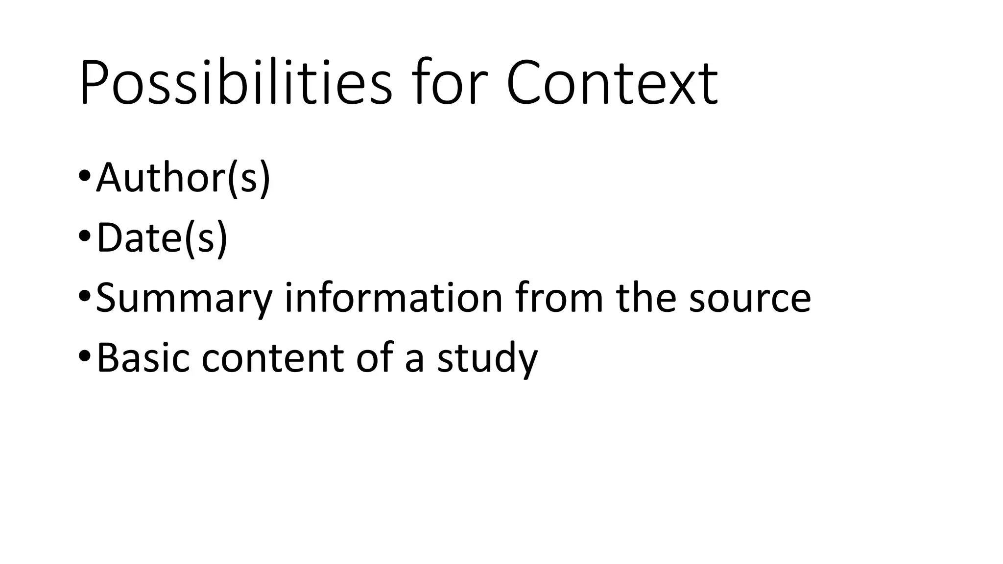 Context workshop | PPTX