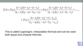 lagrange interpolation | PPTX