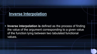 lagrange interpolation | PPTX