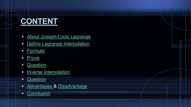 lagrange interpolation | PPTX | Physics | Science