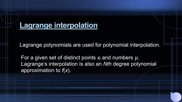 lagrange interpolation | PPTX | Physics | Science