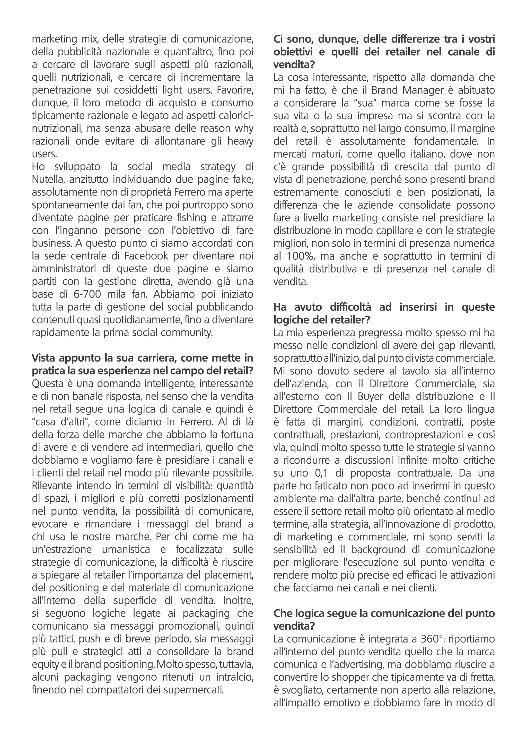 Intervista a Matteo Conti di Ferrero | PDF