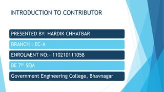 Contibutor personality development | PPTX