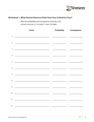 Contigency plan for risk assessment | PDF