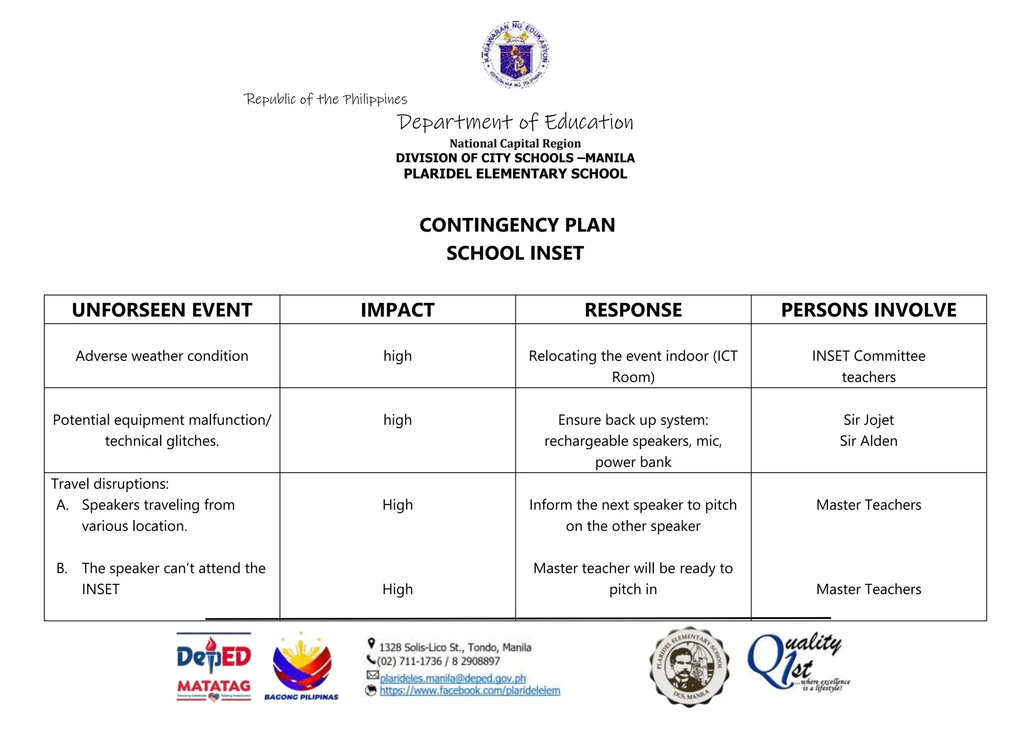 CONTIGENCY PLAN SCHOOL INSET.docx