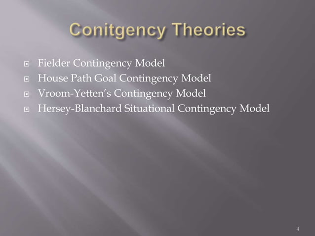 Contigency theory | PPTX