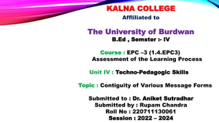 22071110061 Rupam Chandra Contiguity Of Various Message Forms.pptx