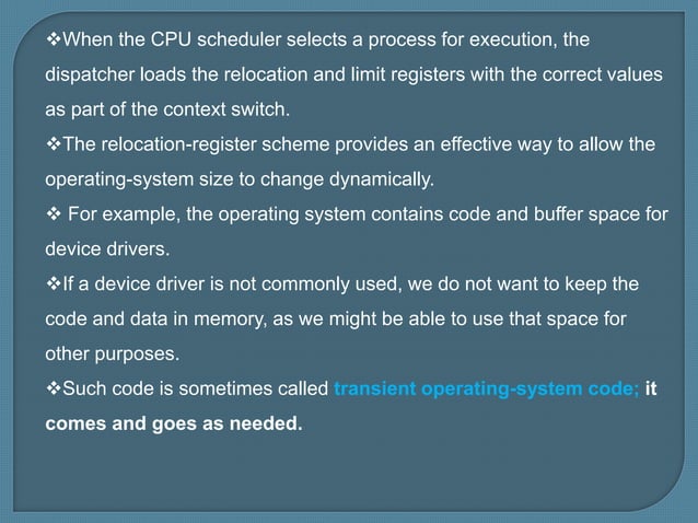 contiguous memory allocation.pptx | Operating Systems | Computer Software and Applications