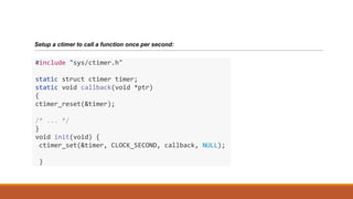 Contiki os timer tutorial | PPT