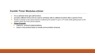 Contiki os timer tutorial | PPT