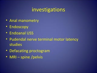 Continence and the Pelvic Floor - Julie Cornish | PPT