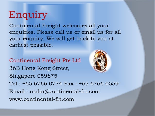Continental Freight Pte Ltd | PPT