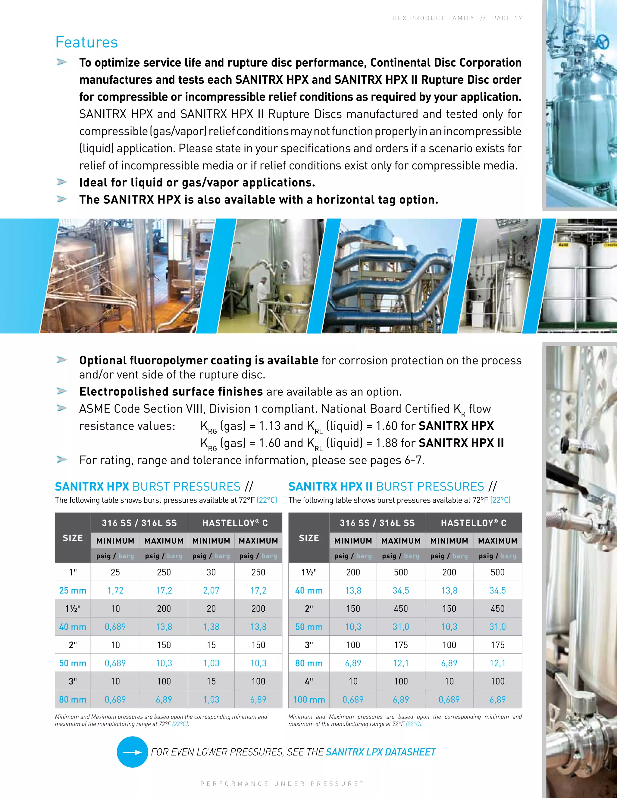 Continental Disc HPX Rupture Disc Family | PDF | Chemistry | Science