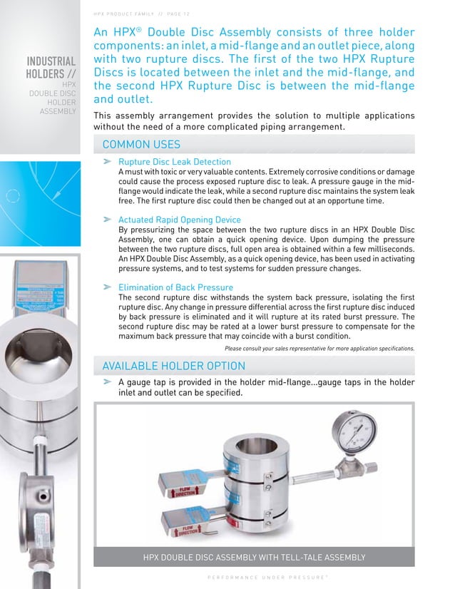 Continental Disc HPX Rupture Disc Family | PDF | Chemistry | Science