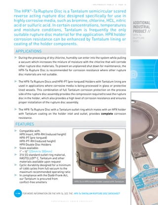 Continental Disc HPX Rupture Disc Family | PDF | Chemistry | Science