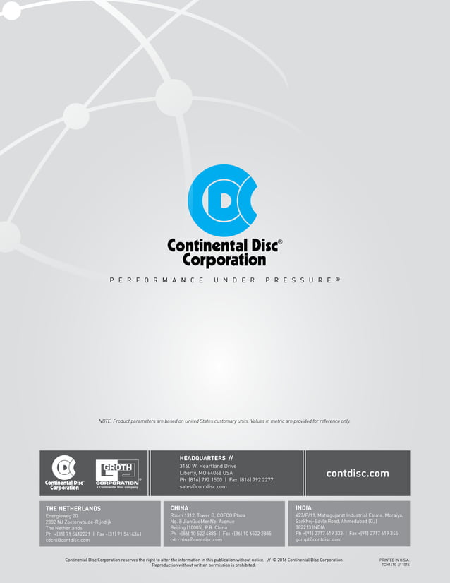 Continental Disc HPX Rupture Disc Family | PDF | Chemistry | Science