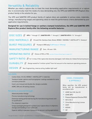 Continental Disc HPX Rupture Disc Family | PDF | Chemistry | Science