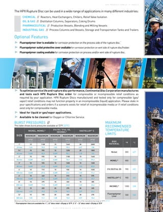 Continental Disc HPX Rupture Disc Family | PDF | Chemistry | Science