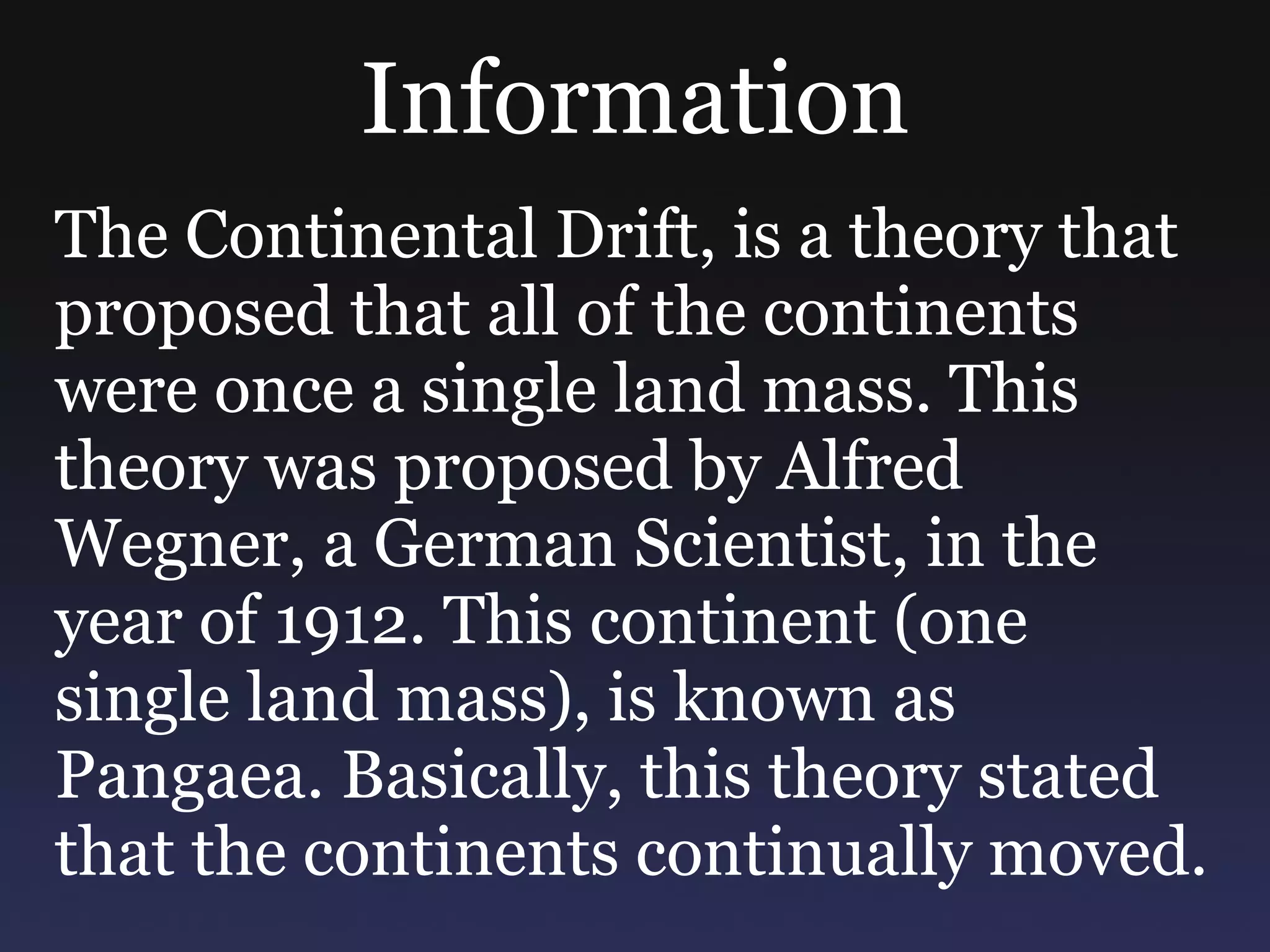 Continental Drift | PPT | Geography | Science