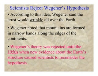 Continental Drift Notes - Jenny | PDF