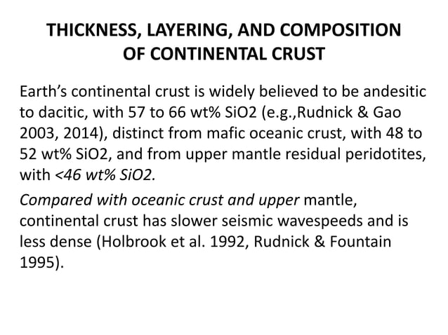 Continental crust | PPTX
