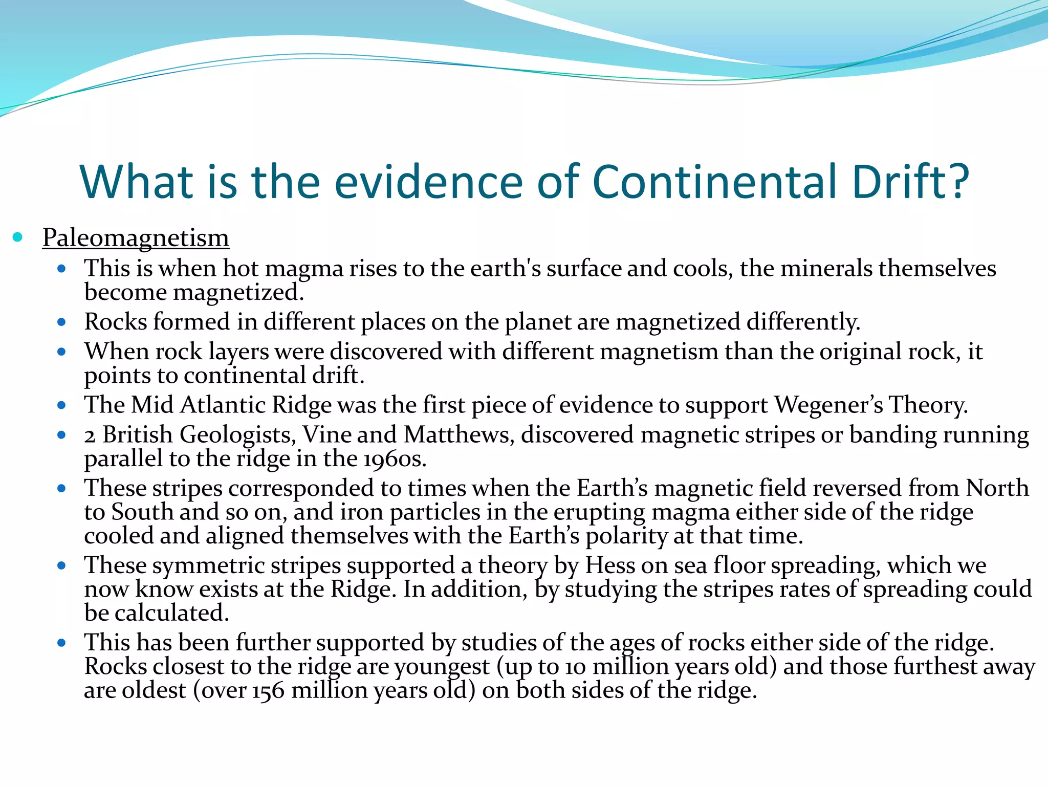 Continental drift - A2 Geography | PPTX