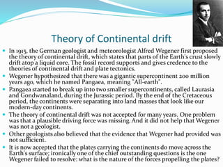 Continental drift - A2 Geography | PPTX