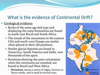 Continental drift - A2 Geography | PPTX