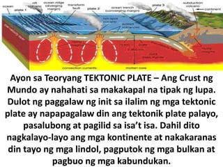 Mga Teorya ng Pinagmulan ng Pilipinas (Continental drift) | PPTX