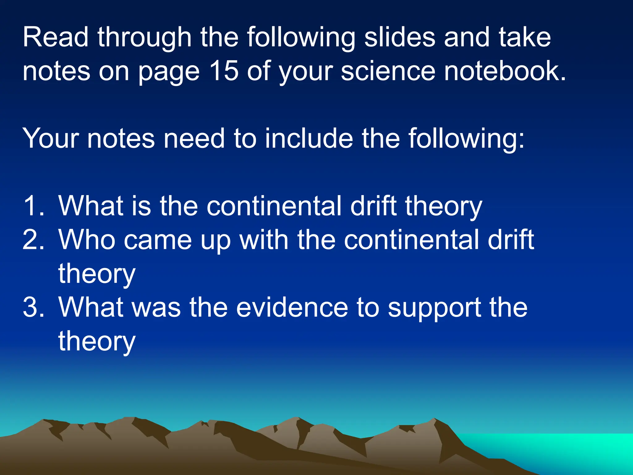 Continental drift Theory ppt grade 10-11-12 | PPT