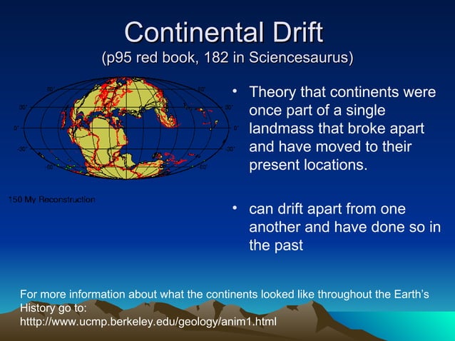 Continental drift theory for grade 10 science | PPT
