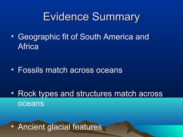 Continental Drift Plate Tectonics | PPT