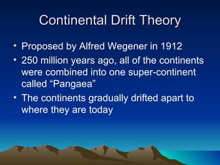 Continental drift pp | PPT | Geography | Science