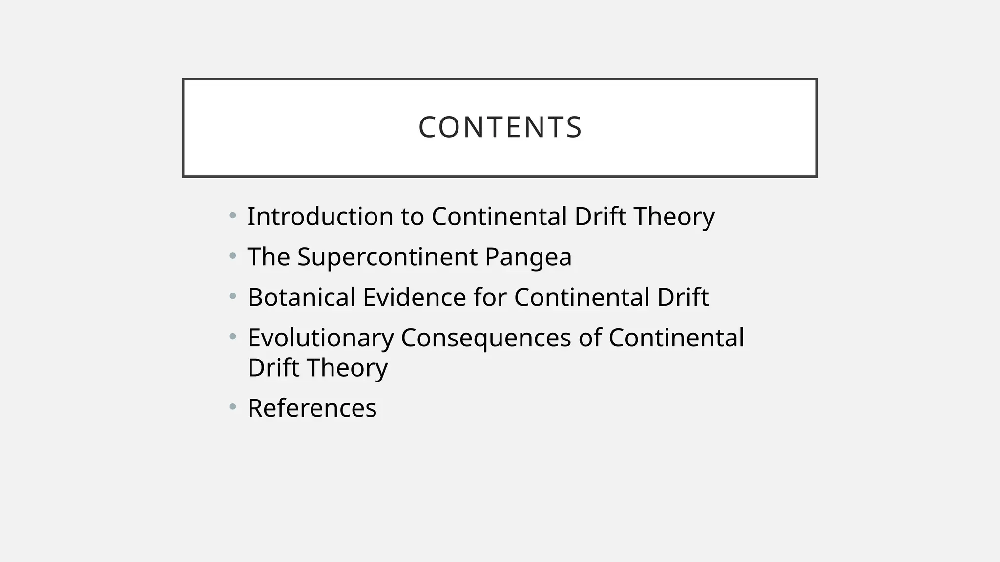 Continental Drift Theory plant phytogeography pptx | PPTX