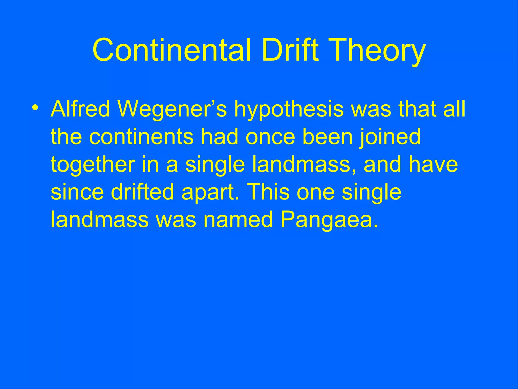Continental Drift Theory Template | PPT